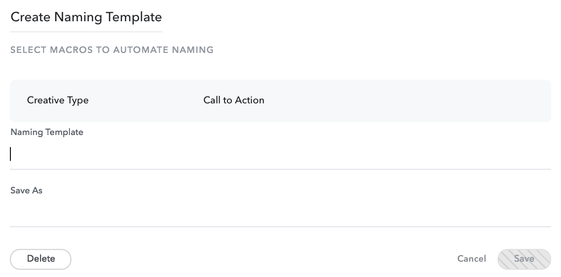 Custom Naming Templates