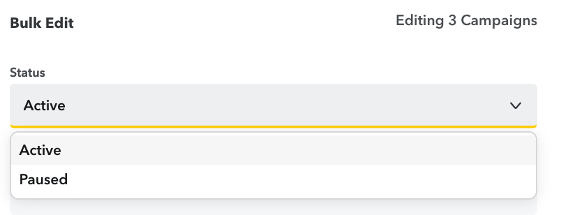 Pause a Campaign, Ad Set, or Ad